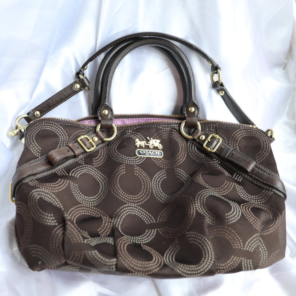 Coach 15935 Madison Sophia Op Art Dot Brown Convertib… - Gem